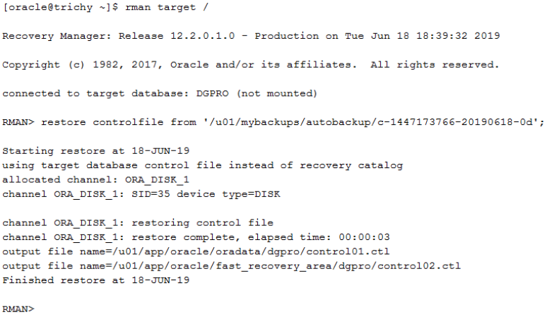 Restore Using Rman To Create Oracle 12c Database On Scratch Server Doyensys Blog